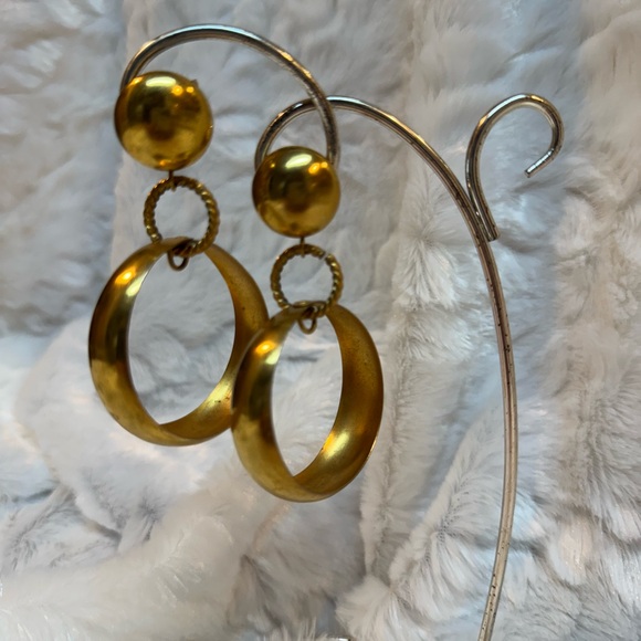 Jewelry | Gold Hoop Dangle Earrings | Poshmark